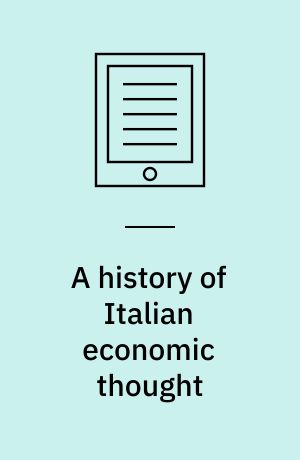 A history of Italian economic thought af Riccardo Faucci