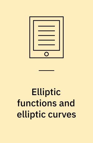 Elliptic functions and elliptic curves af Patrick Du Val (1903-)