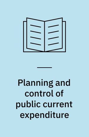 Planning and control of public current expenditure