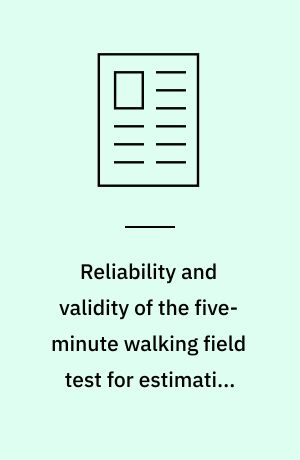 Reliability and validity of the five-minute walking field test for ...
