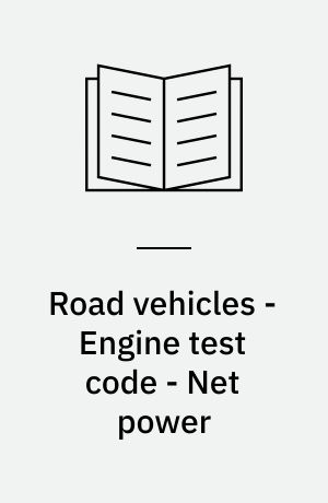 Road vehicles - Engine test code - Net power