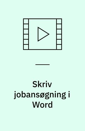 Skriv jobansøgning i Word