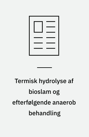 Termisk hydrolyse af bioslam og efterfølgende anaerob behandling af ...