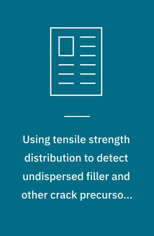 Using tensile strength distribution to detect undispersed filler and ...